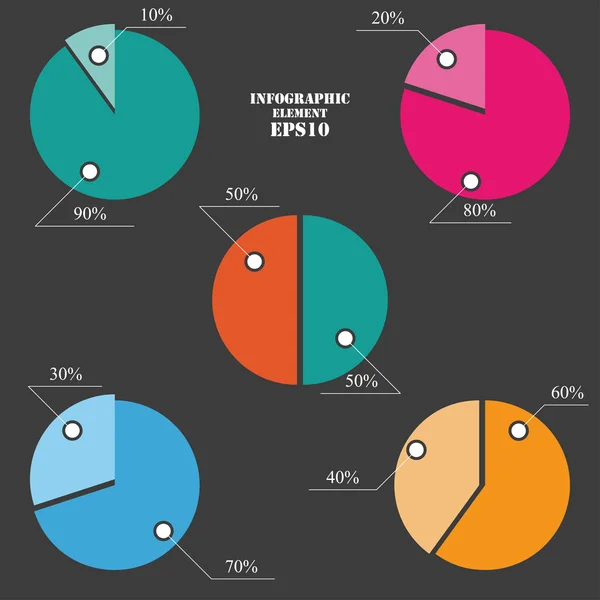 Pie charts percent Vector Art Stock Images | Depositphotos
