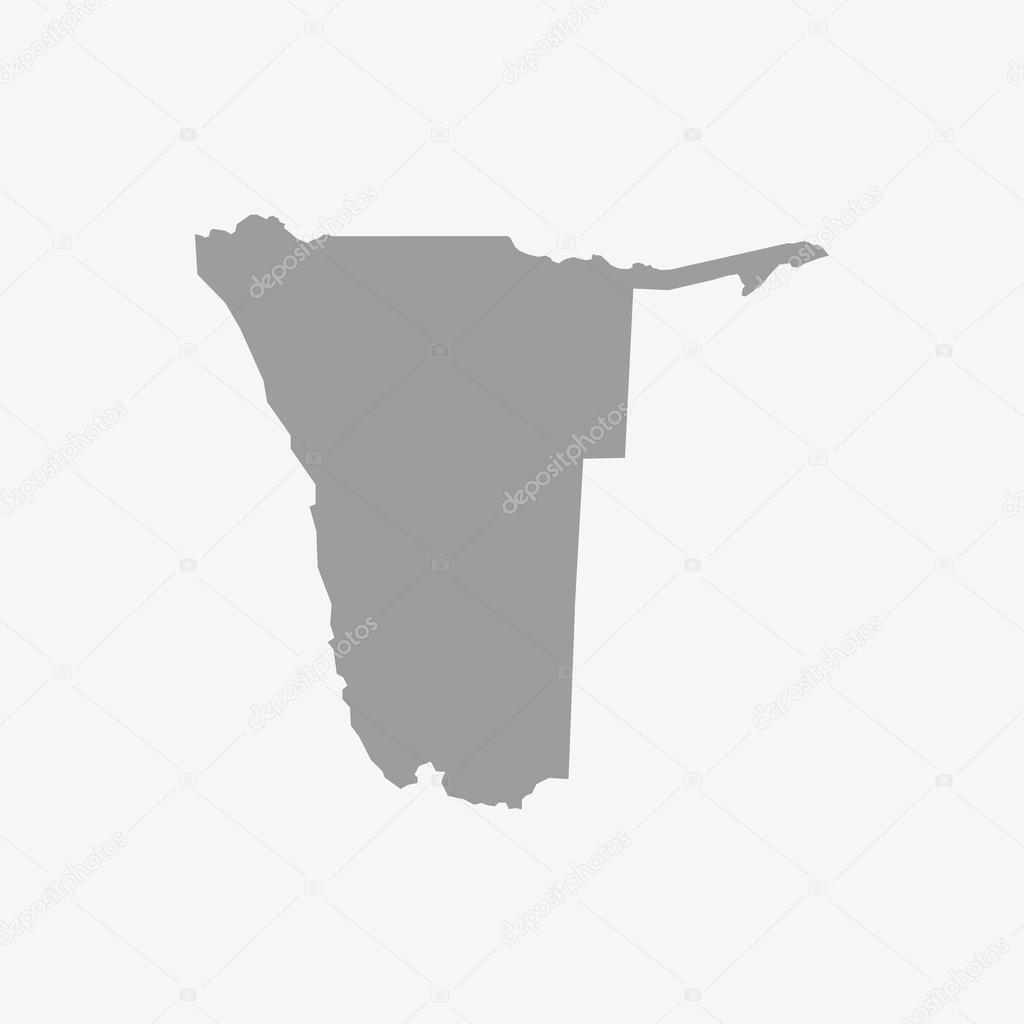 Map Namibia in gray on a white background Stock Vector by ©stas11 105806240