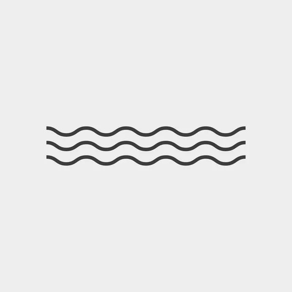 Icon: water flow | Water flow icon. river crossing sign. Flowing water ...