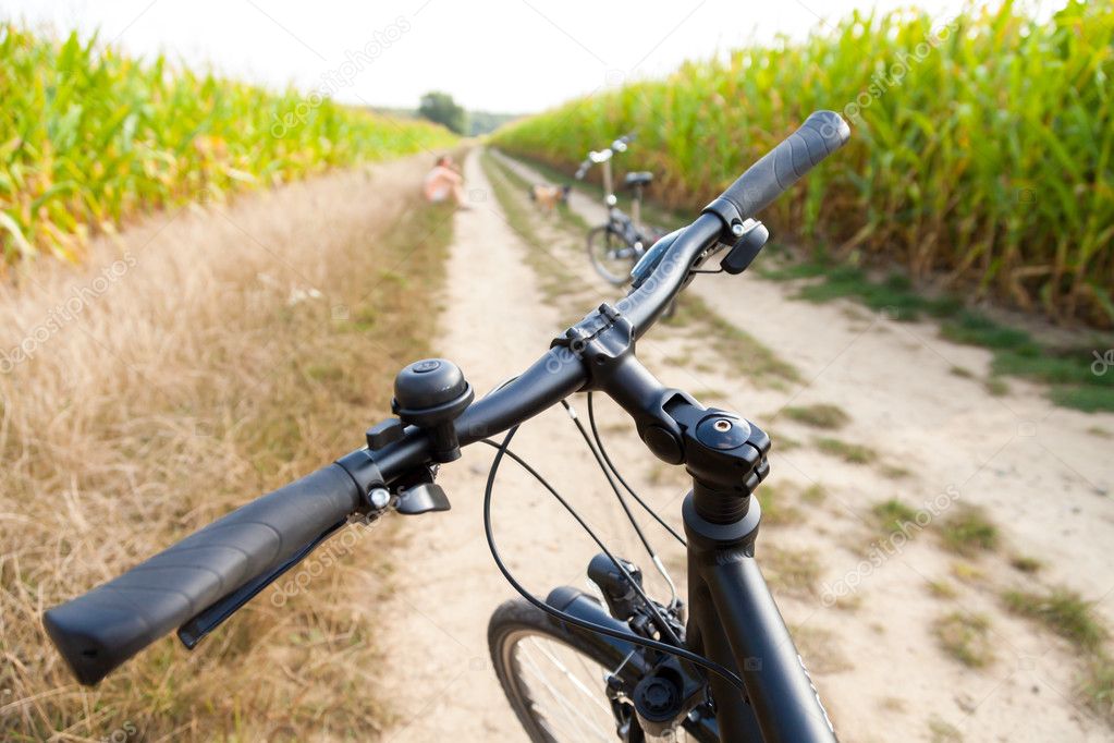 Bike on a corn field Stock Photo by ©huettenhoelscher 123024566