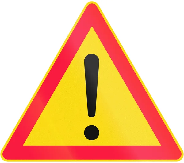 Blank Danger And Hazard Triangle Warning Sign Isolated Macro — Stock ...