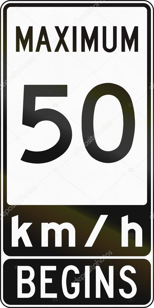 Speed Limit Sign in Canada — Stock Photo © jojoo64 #111456488