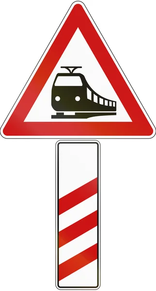 Unguarded Level Crossing Countdown Marker in Austria ⬇ Stock Photo ...