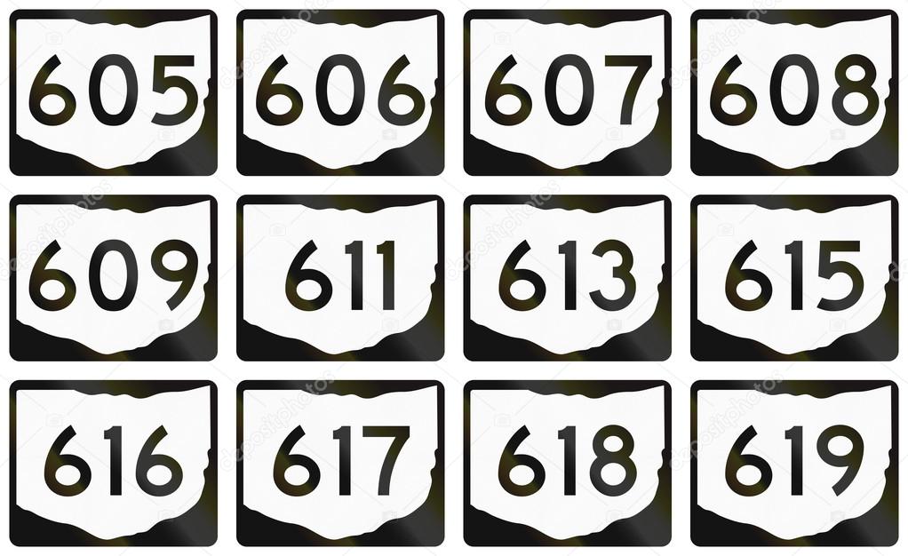 Collection of Ohio Route shields used in the United States — Stock ...