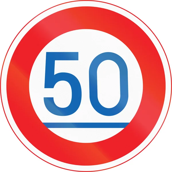 Japanese road sign - Maximum Speed Limit 50 kmh — Stock Photo © jojoo64 ...