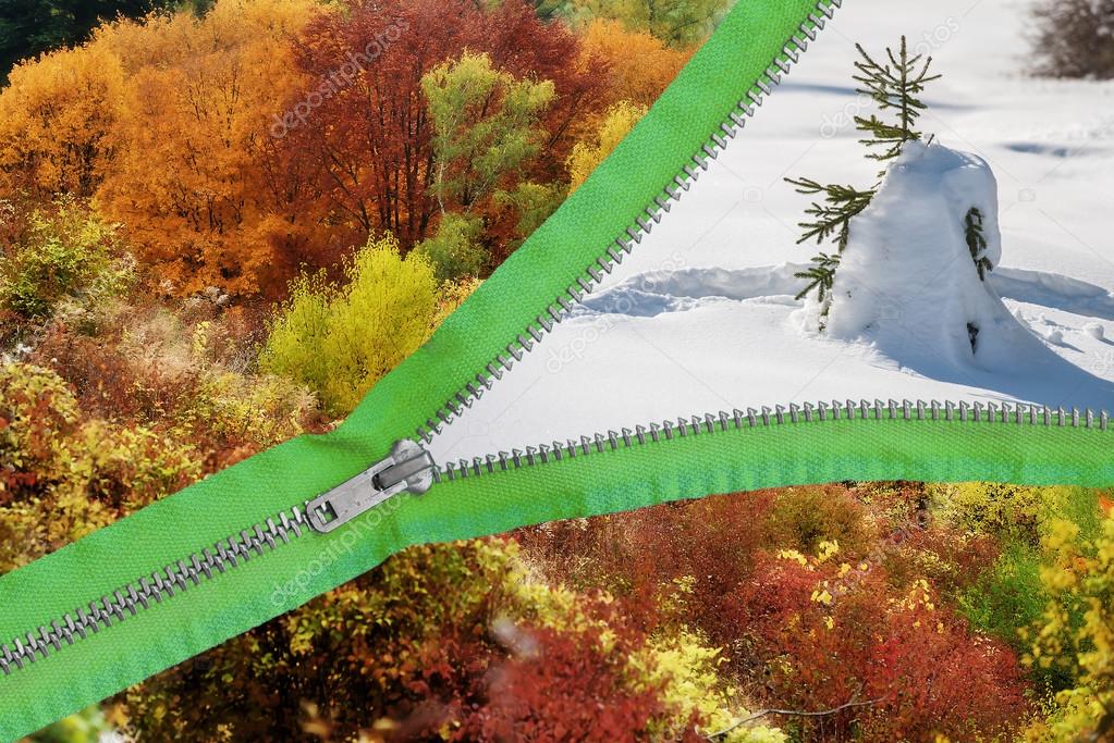 Weather and season changes, from autumn to winter Stock Photo by ...