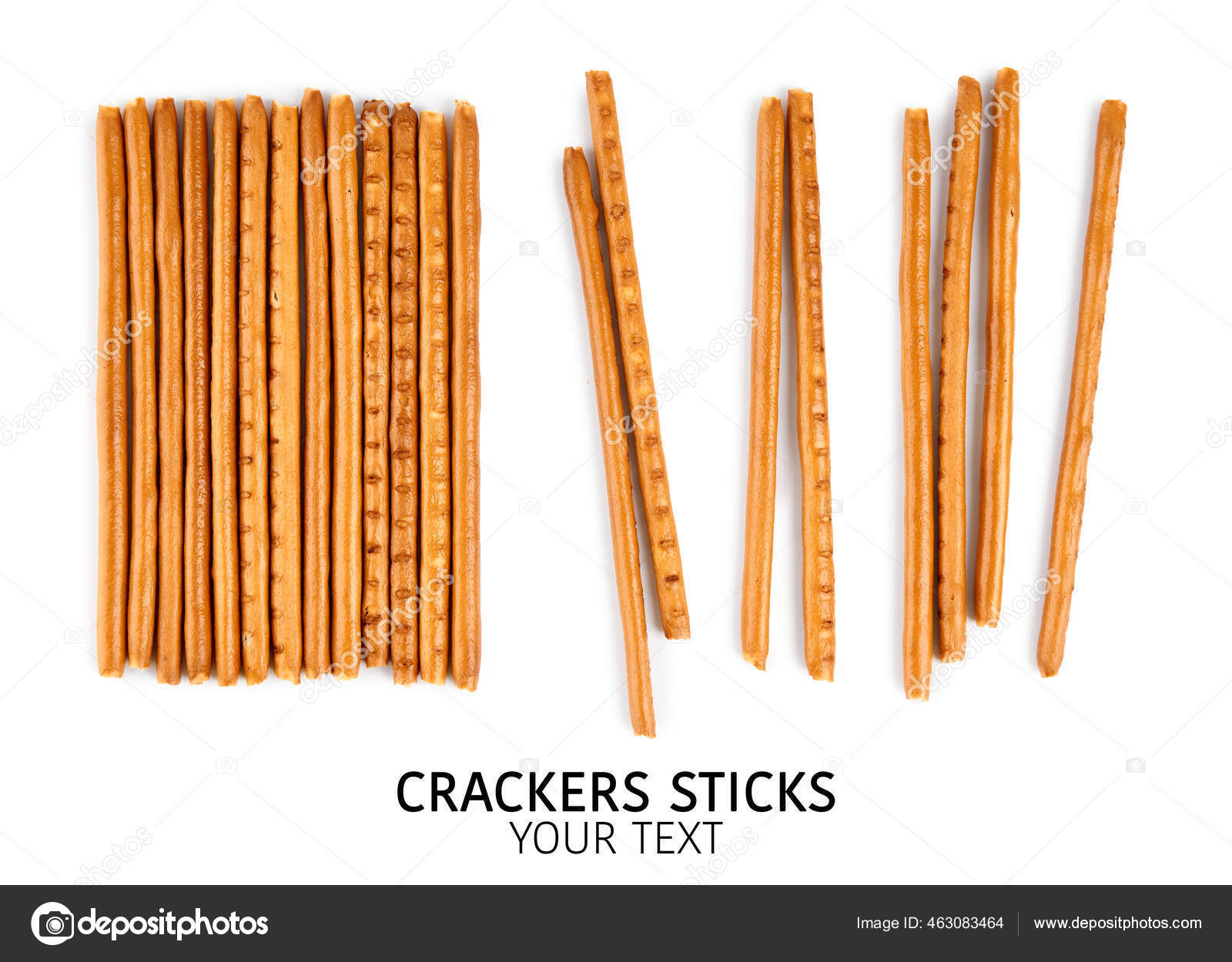 Creative Layout Made Crackers Sticks White Background Food Concept ...