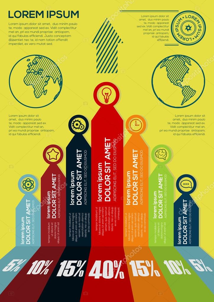 Modern business Infographics chart style Vector illustration. Can be ...