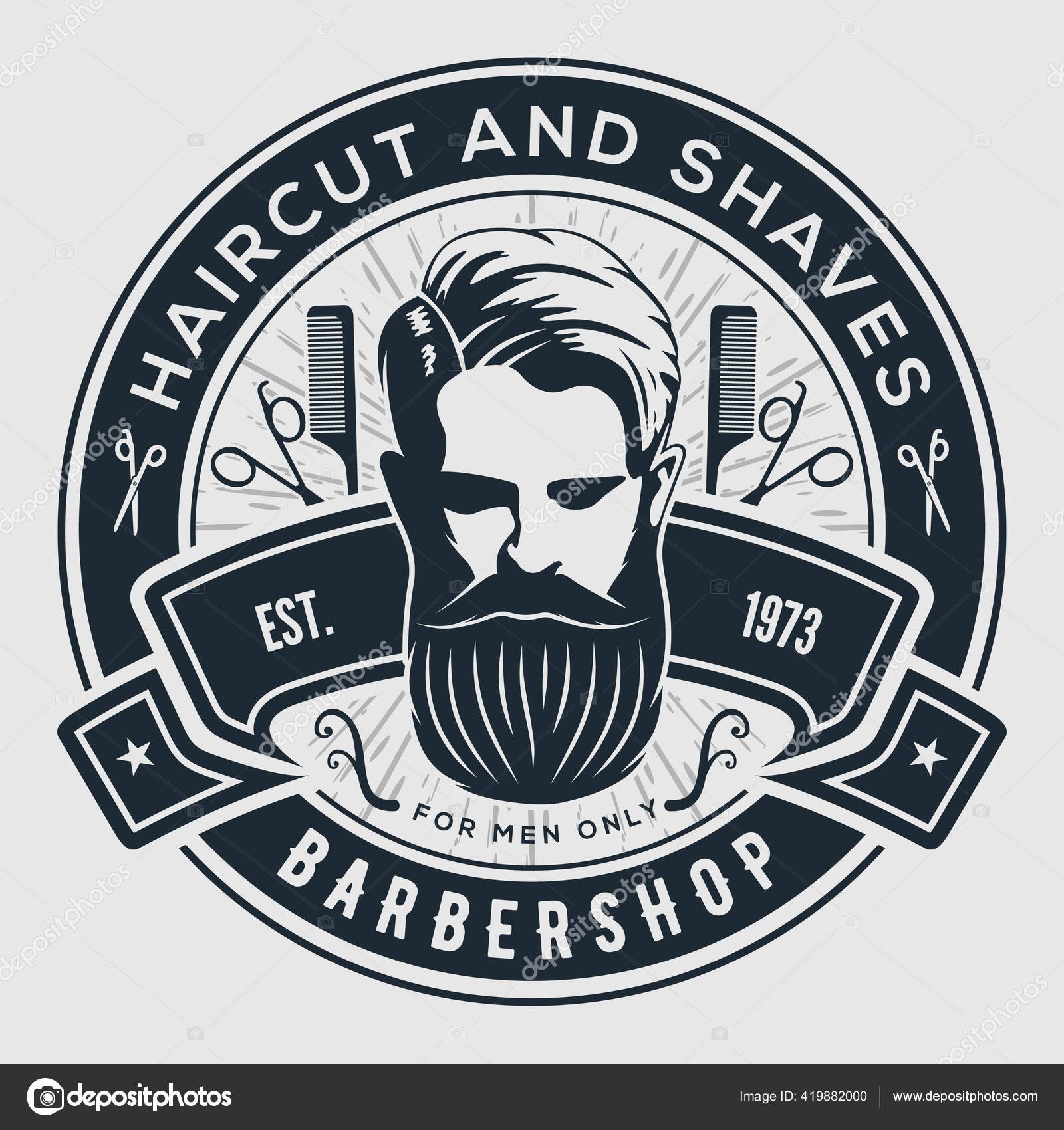 Black Men Barbershop Haircuts Poster