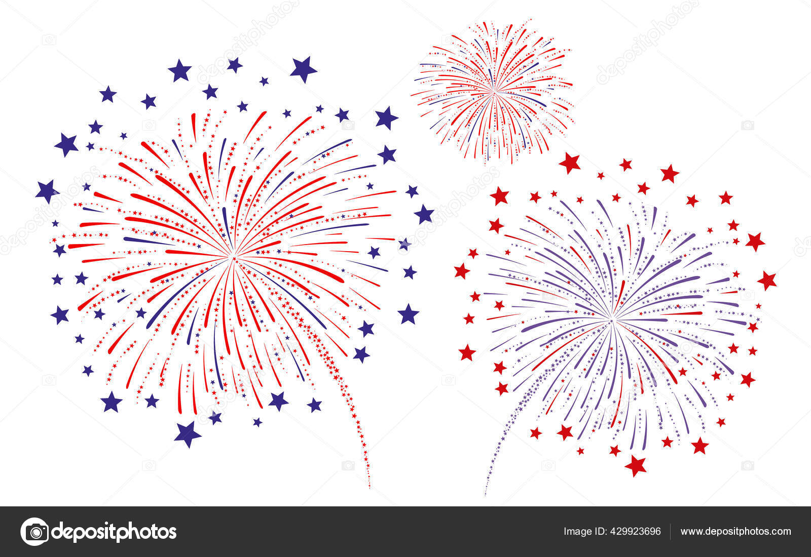 Fireworks White Background Vector Stock Vector Image by ©Salamatik ...