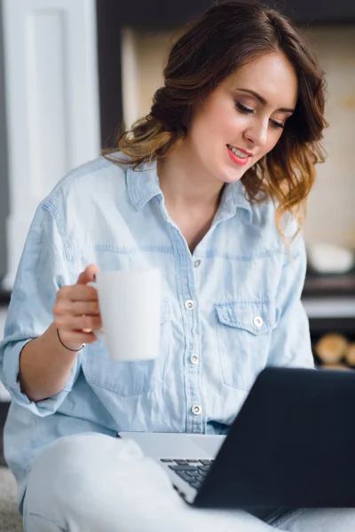 Good morning with coffee and computer - Stock Image - Everypixel