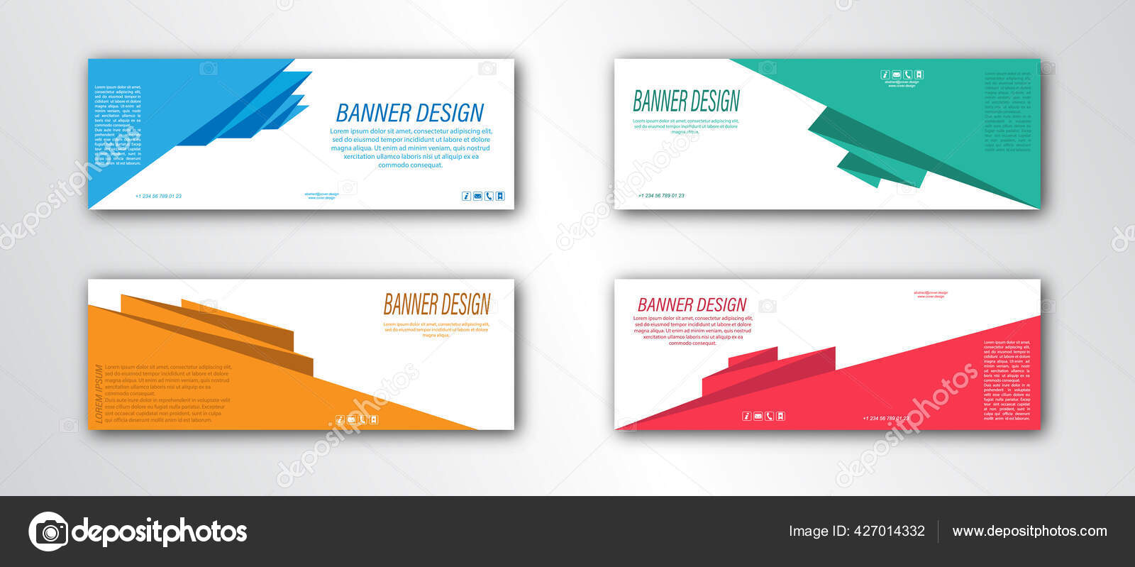 Abstract Banner Template Editable Vector Illustration Flat Design Stock ...