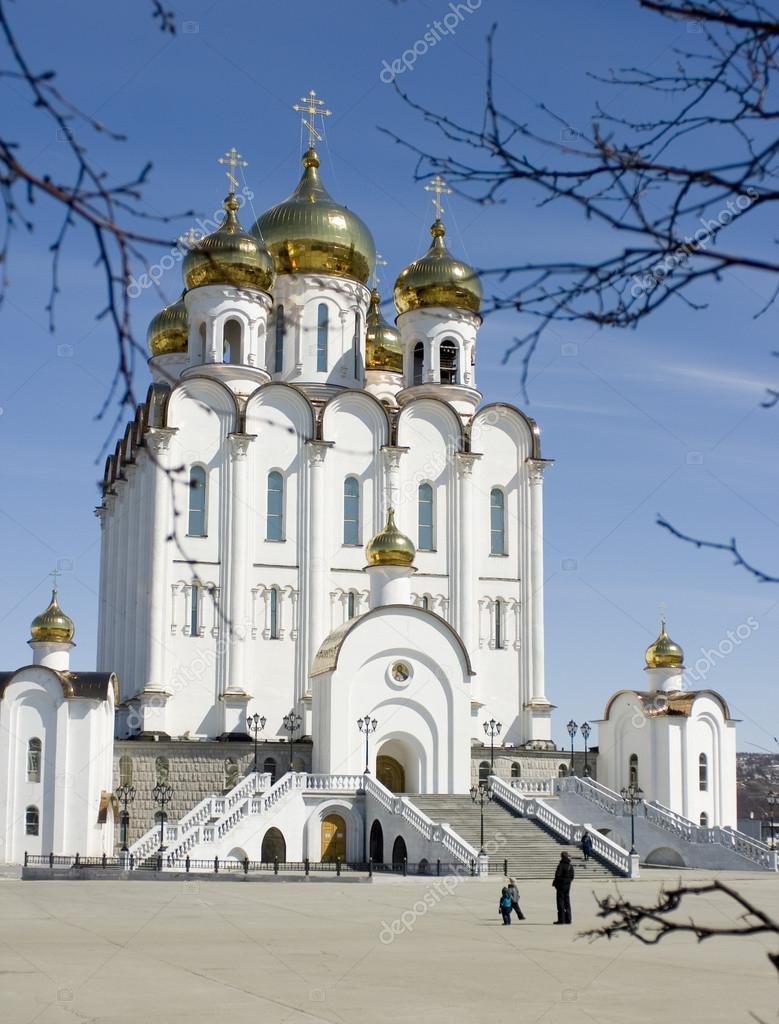 Holy Trinity Cathedral . Attractions Magadan. Orthodox church in the ...