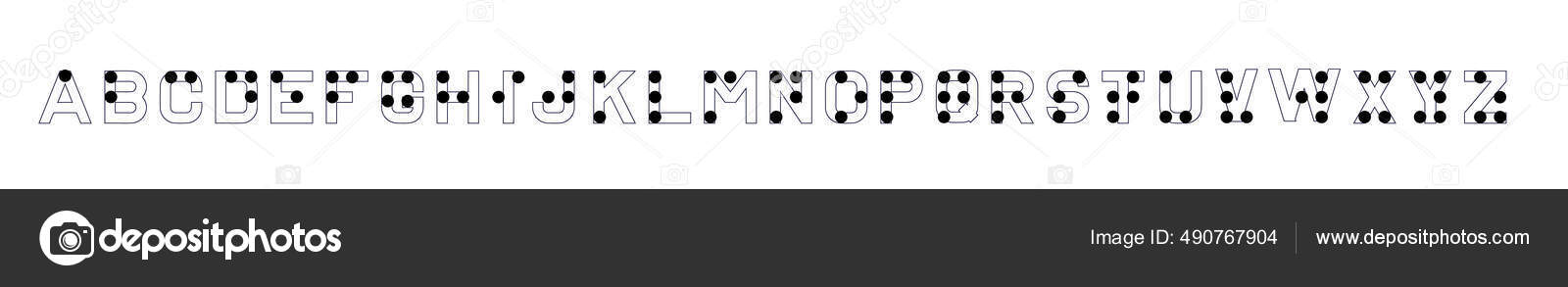 Braille alphabet . Abc for vision disable blind people. Braille letter as dot. Vector ...