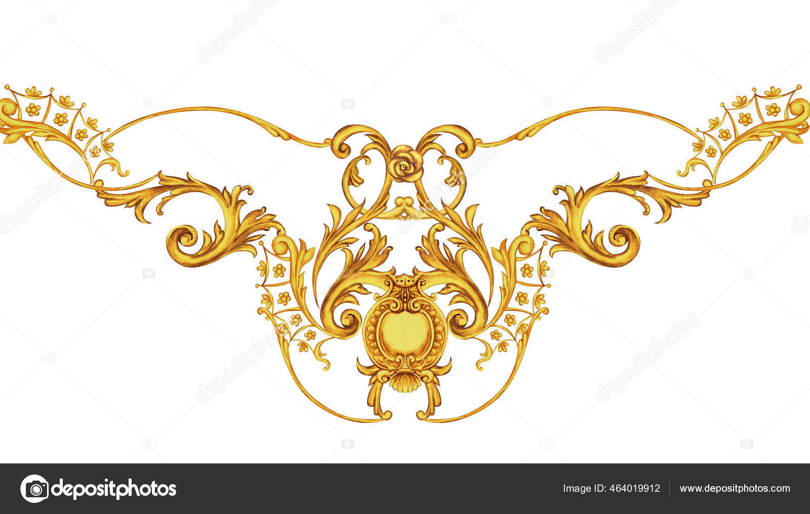 Golden border in rococo style Stock Photo by ©rytova.maria.yandex.ru ...