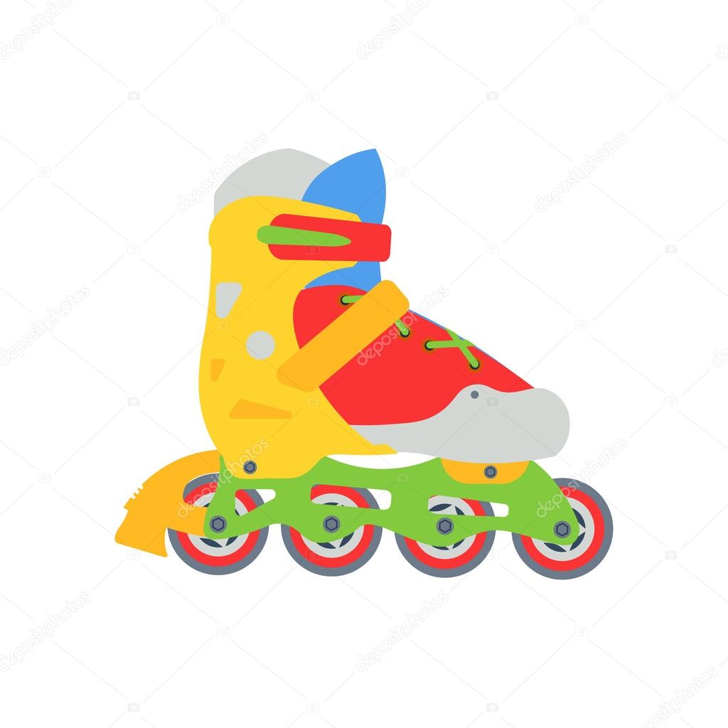 Ilustración de patines. Patín icono vector aislado. Patín de estilo ...