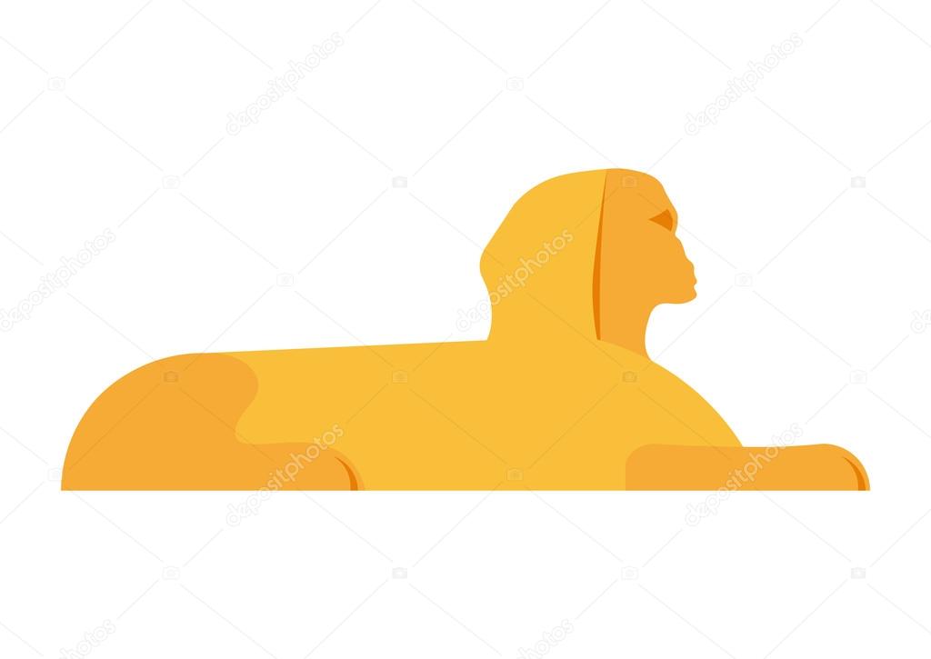 Sphinx head vector illustration. Sphinx head isolated on white ...