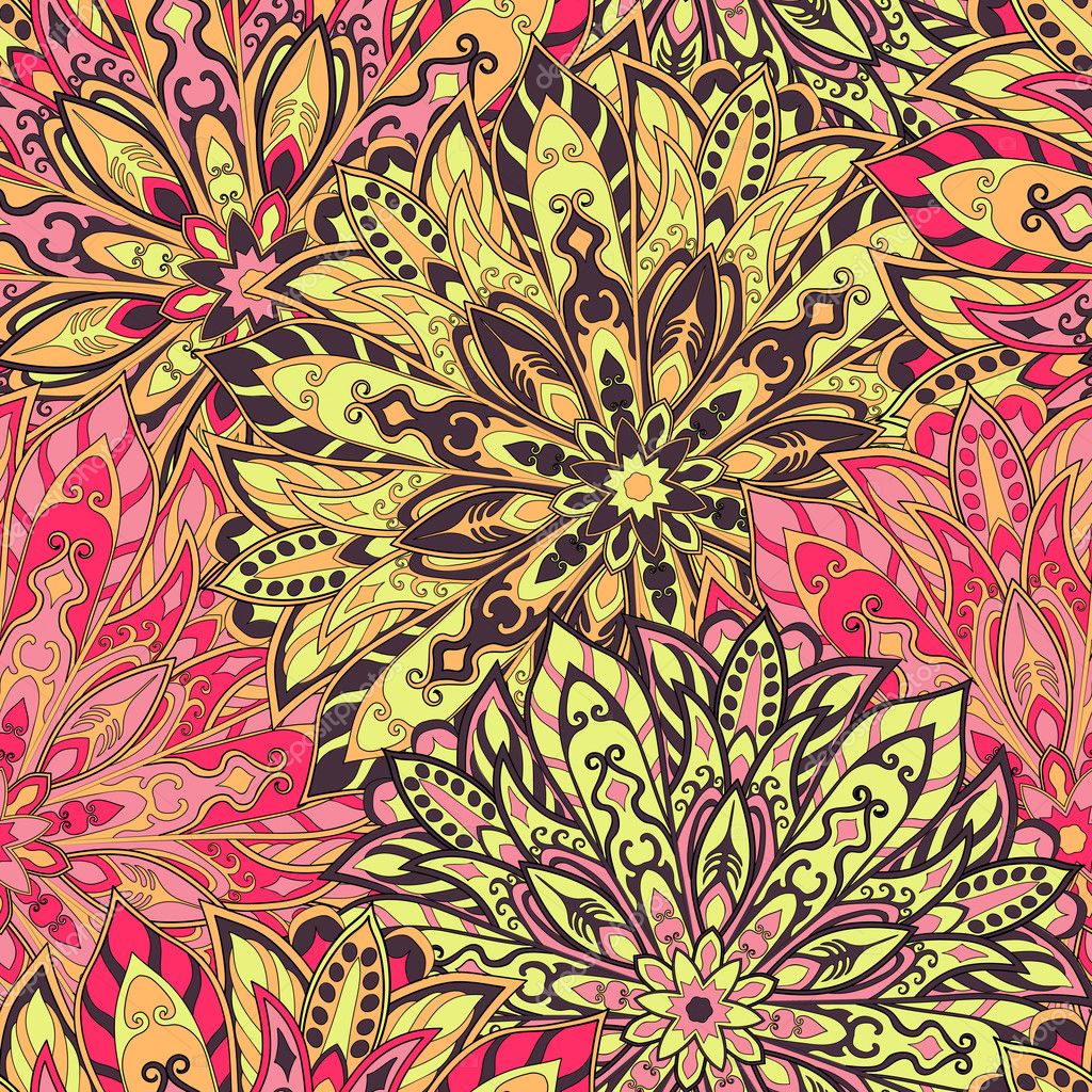 Seamless mandala pattern Stock Vector by ©Kakapo_Studio 102909746