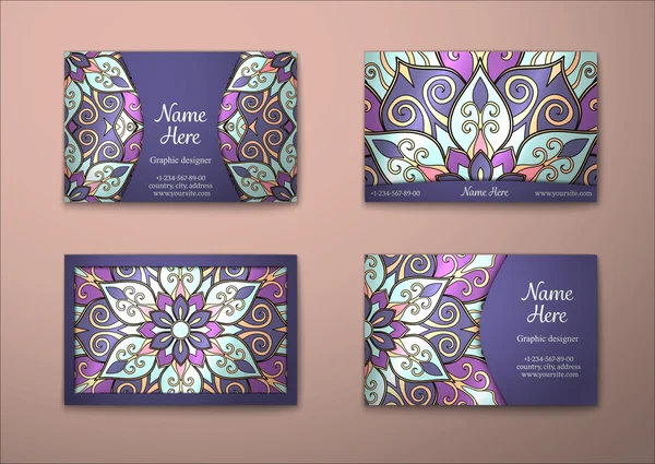 Vector vintage visiting card set. Stock Vector by ©Kakapo_Studio 104124660