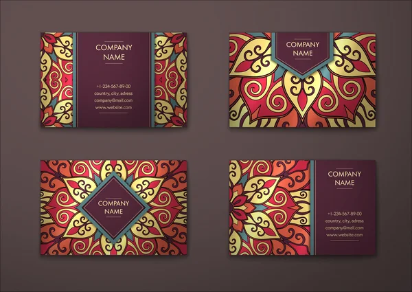 Vector vintage visiting card set Stock Vector Image by ©Kakapo_Studio ...