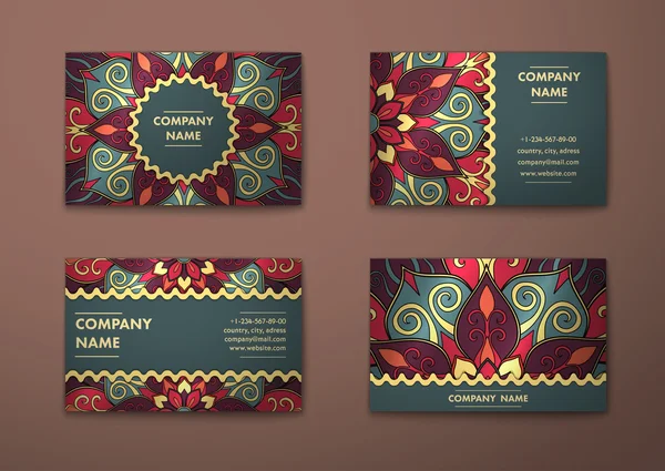 Vector vintage visiting card set Stock Vector Image by ©Kakapo_Studio ...