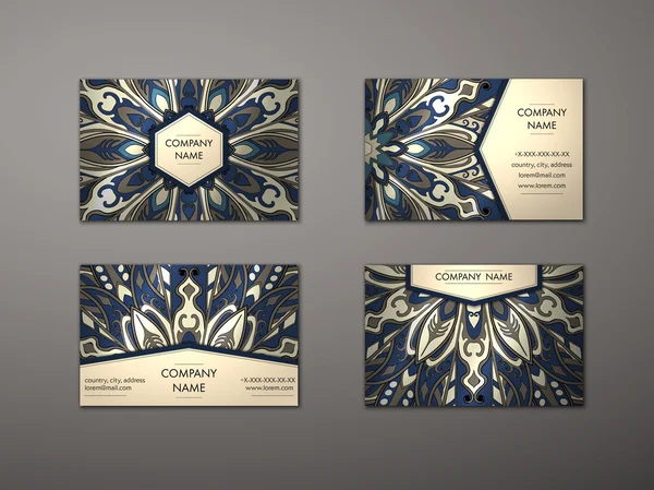 Vector vintage visiting card set Stock Vector by ©Kakapo_Studio 107165500