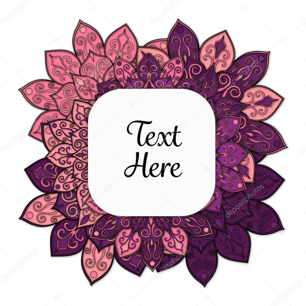 Vector floral mandala frame. Stock Vector Image by ©Kakapo_Studio ...