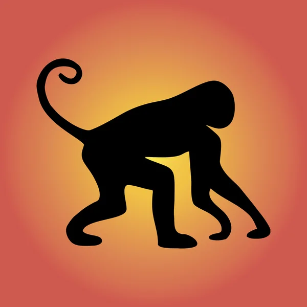 Chimpanzee silhouette Stock Photos, Royalty Free Chimpanzee silhouette ...