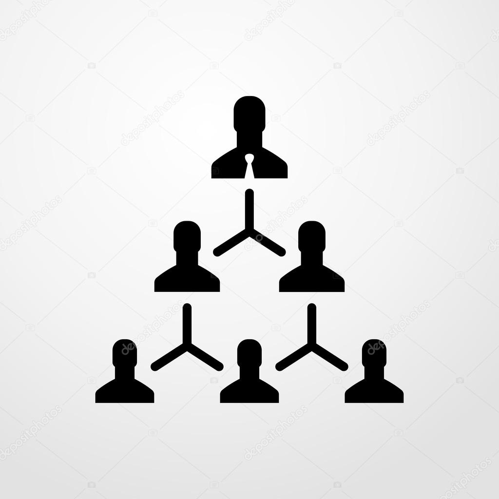 Icono jerárquico de red. Señal de red jerárquica Vector de stock por ...