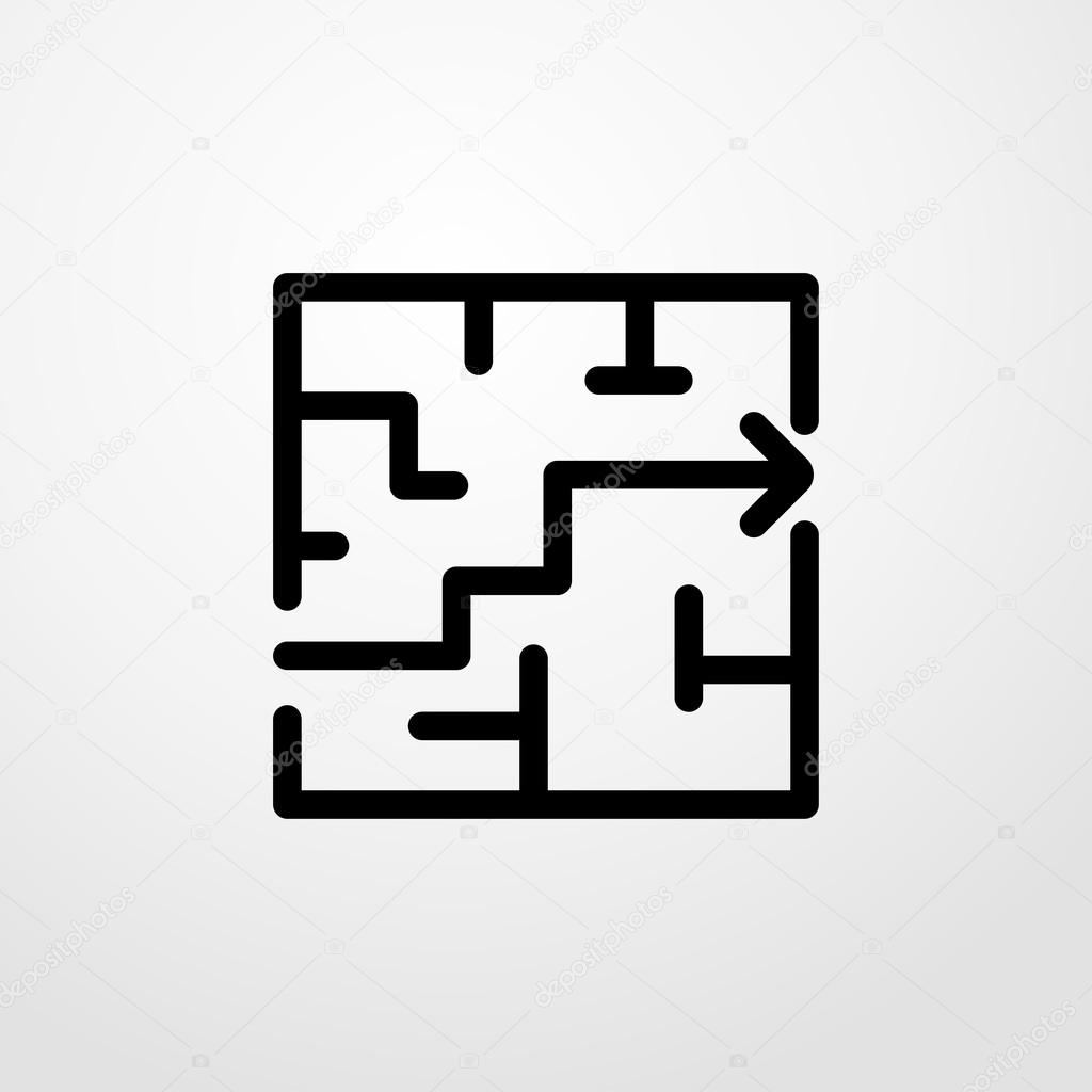 Labyrinth icon. labyrinth sign Stock Vector Image by ©Salamzadeh #110680194