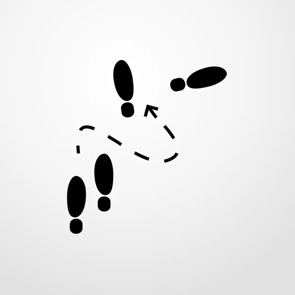 Receding footprints ⬇ Vector Image by © mtmmarek | Vector Stock 33541331