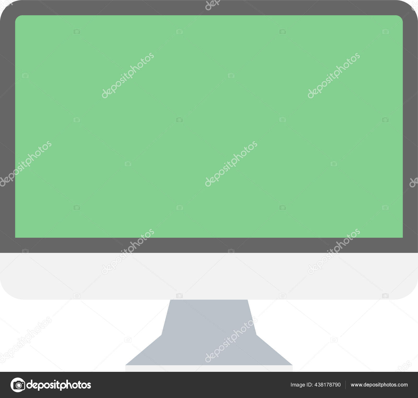 Computer Monitor White Background Stock Vector Image by ©popcornarts ...