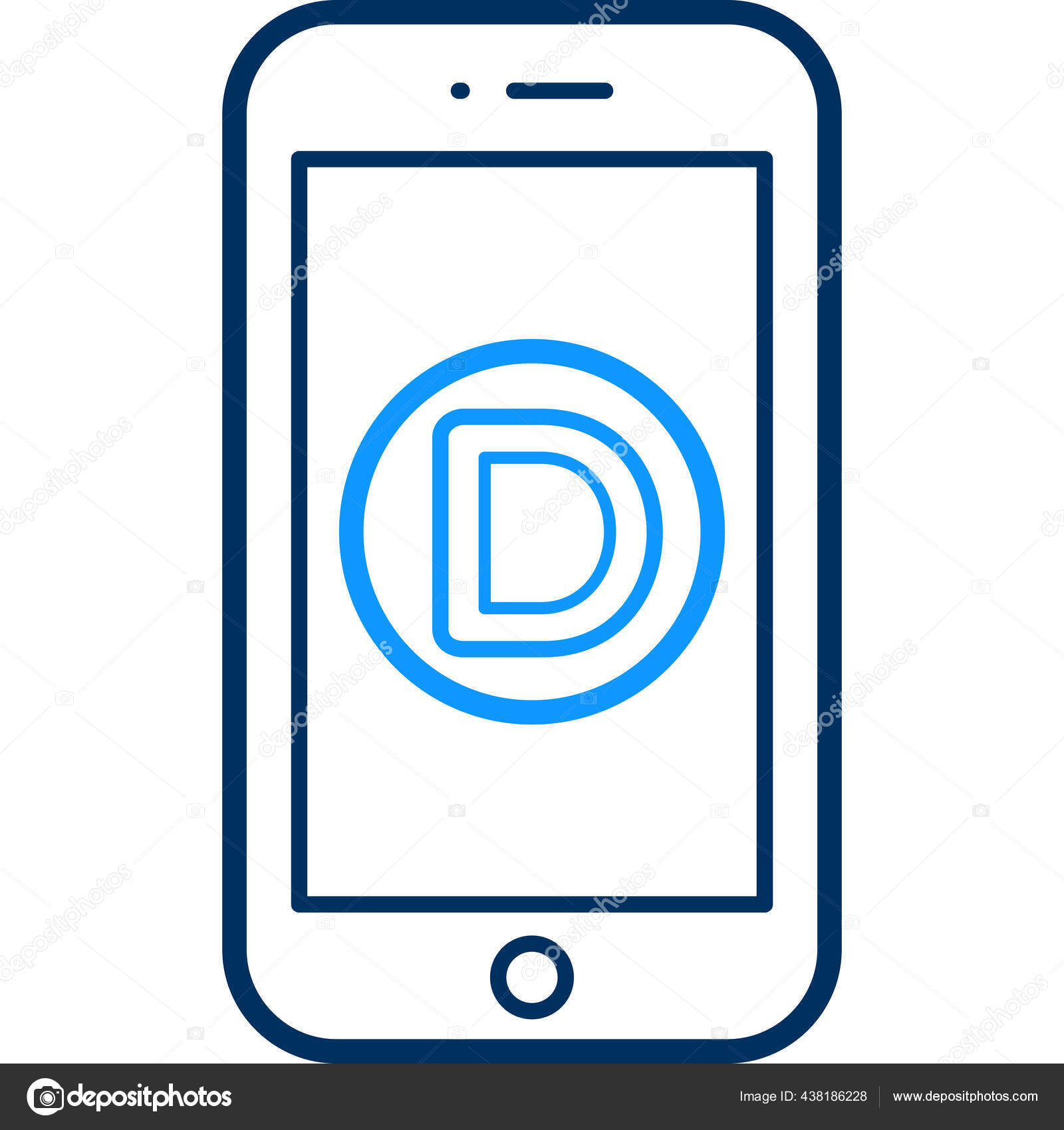 Ikon Telepon Seluler Modern Dan Sederhana Gambar Vektor Vektor Stok ...