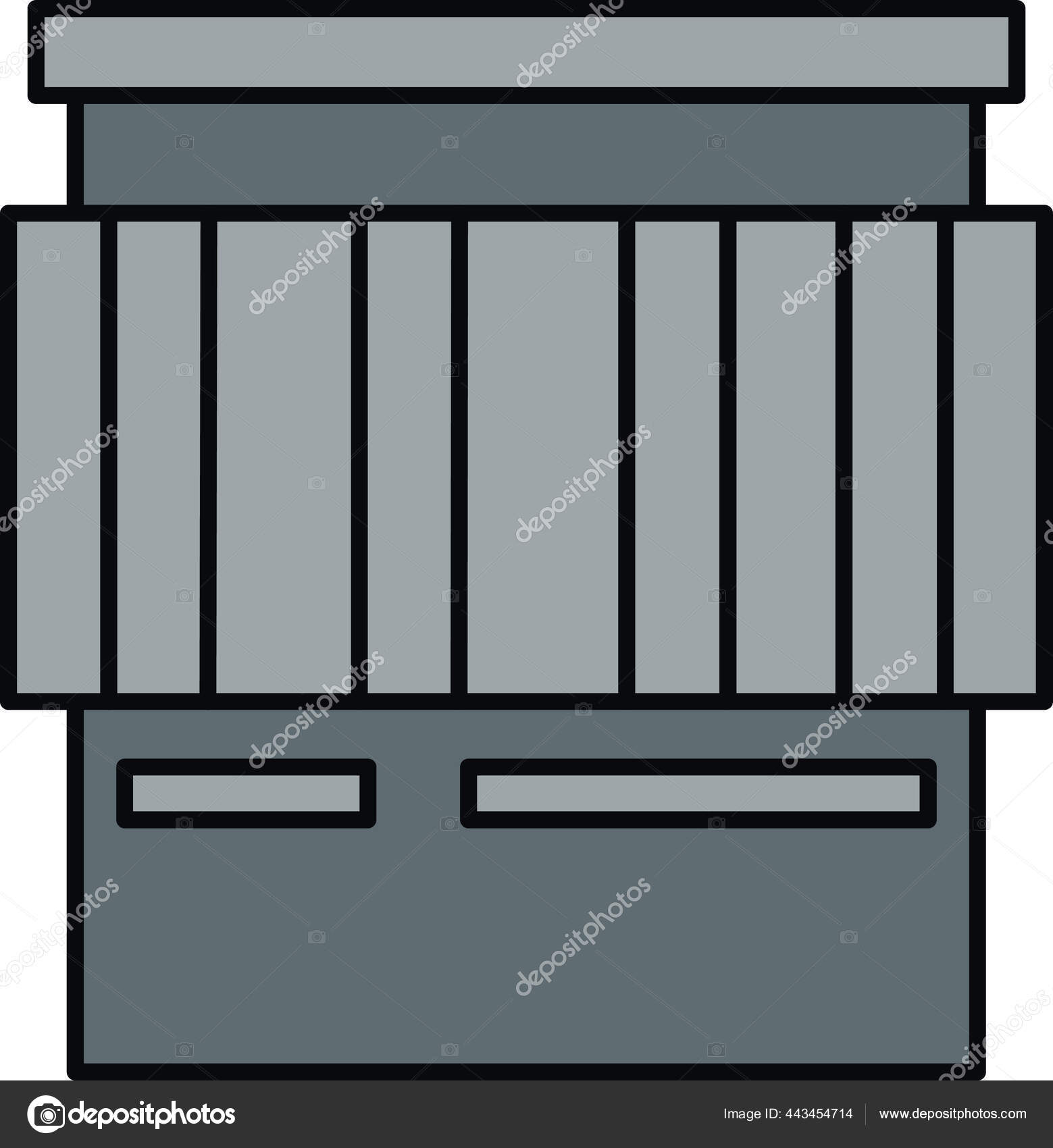 Vector Illustration Cartoon Iron Fence Stock Vector Image by ...