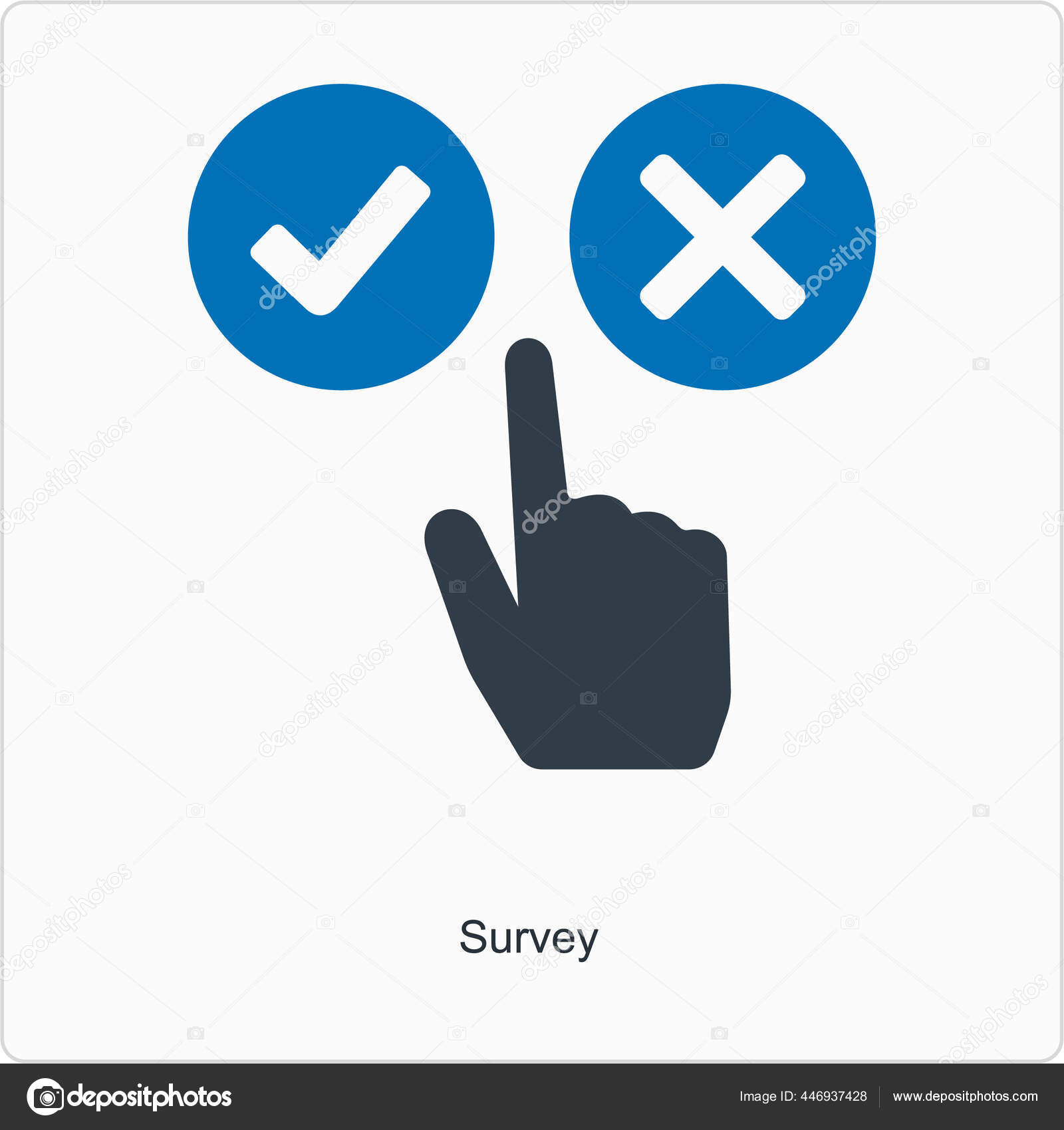 Hand Tick Icon Vector Stock Vector Image by ©popcornarts #446937428