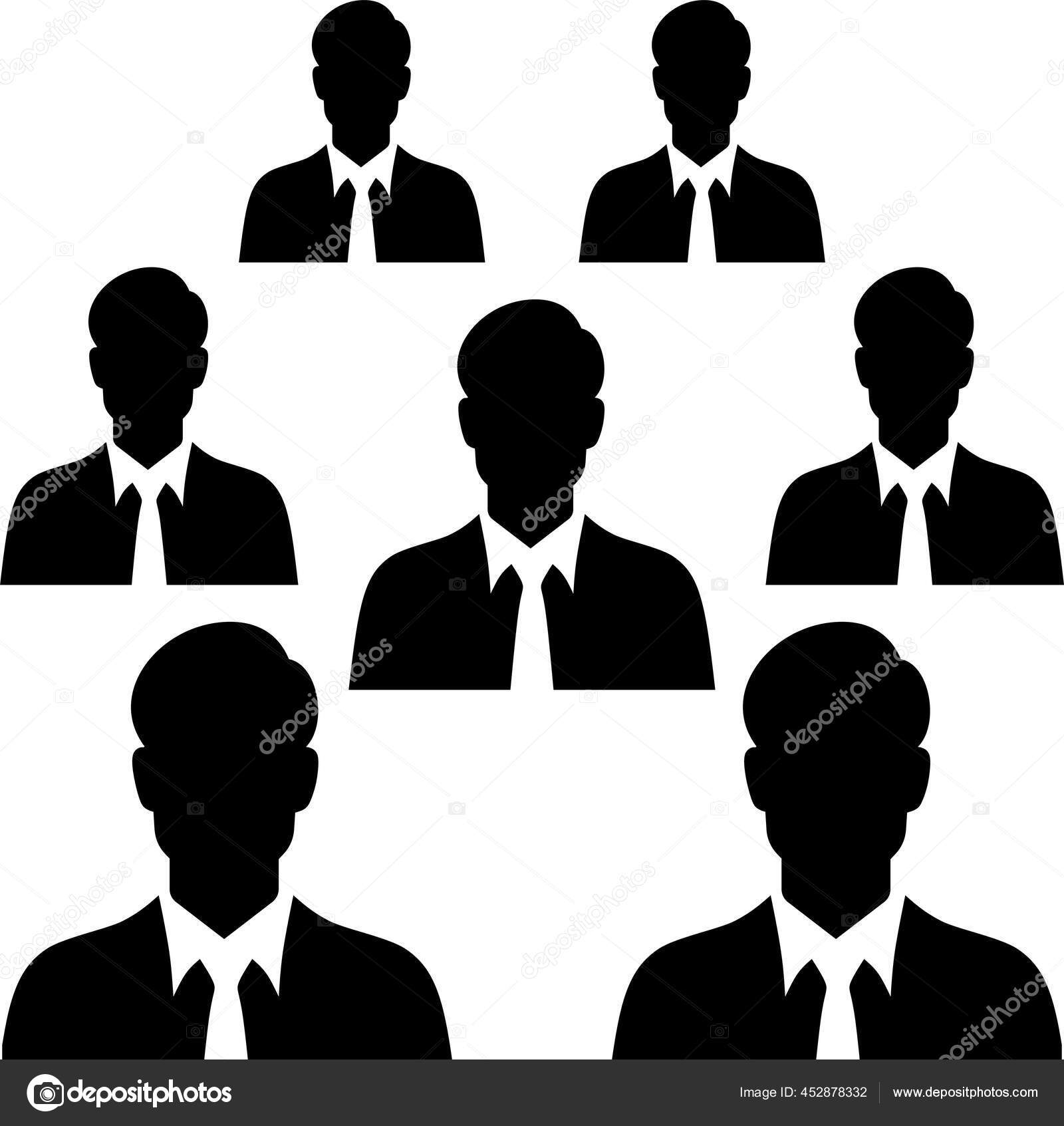 Vector Black Business Man Icon Set Stock Vector by ©popcornarts 452878332
