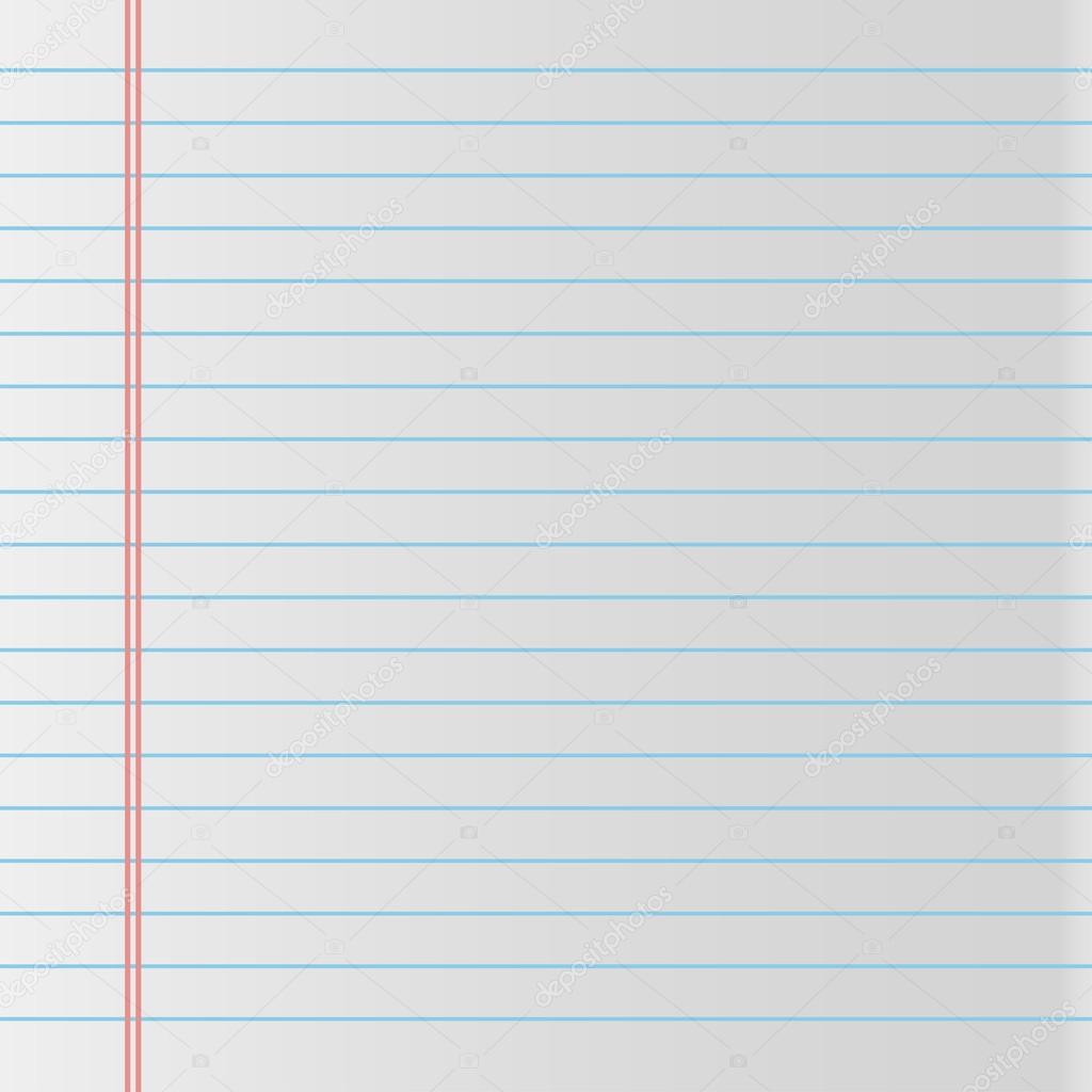 Lined Notebook Paper Vector