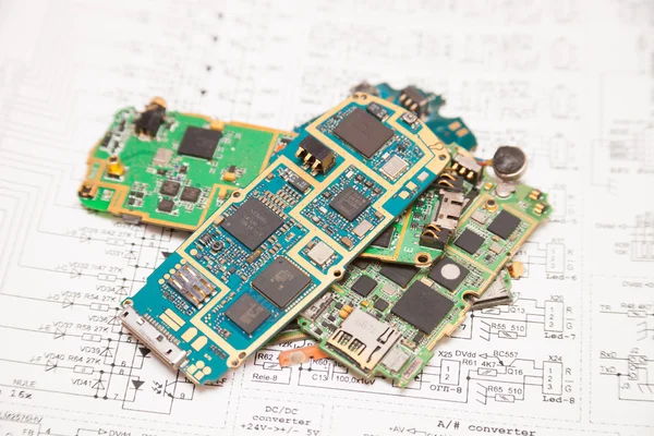Mobile phones electronic boards Stock Photo by ©ivlitinsky.gmail.com ...