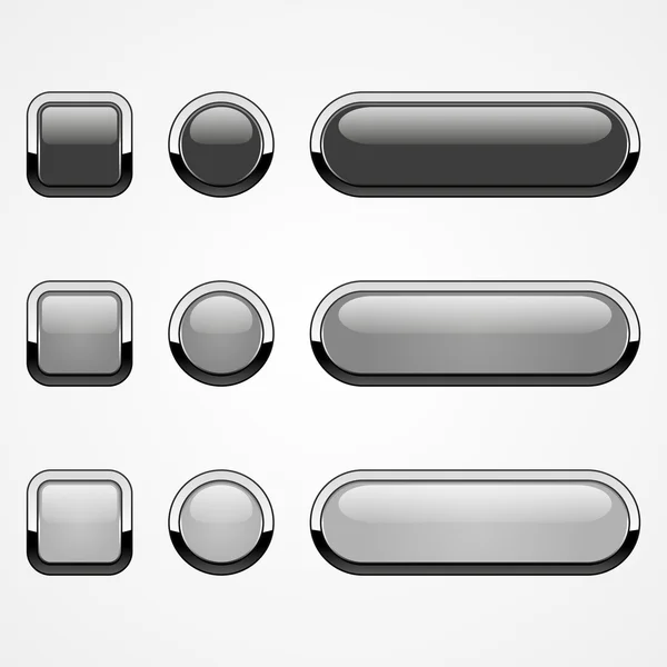 Set of colored web buttons, isolated on white Stock Vector Image by ...