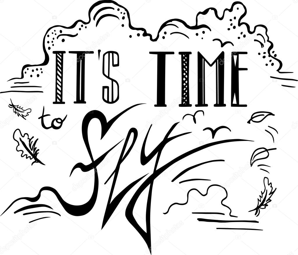 Sign "It's time to fly" Stock Vector Image by ©NataliaVarlamova #115715178