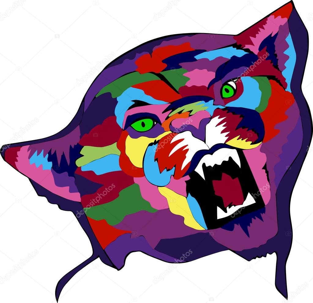 Puma head. Vector Stock Vector Image by ©NataliaVarlamova #117762246