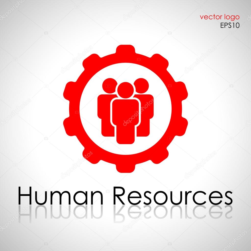 Logo de administración de recursos humanos — Vector de stock ...