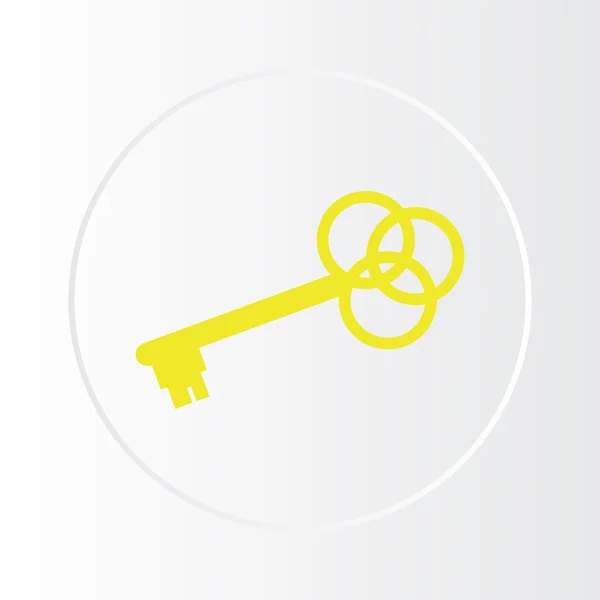 Golden key. Symbol of openness or knowledge . Key icon. Colored flat ...