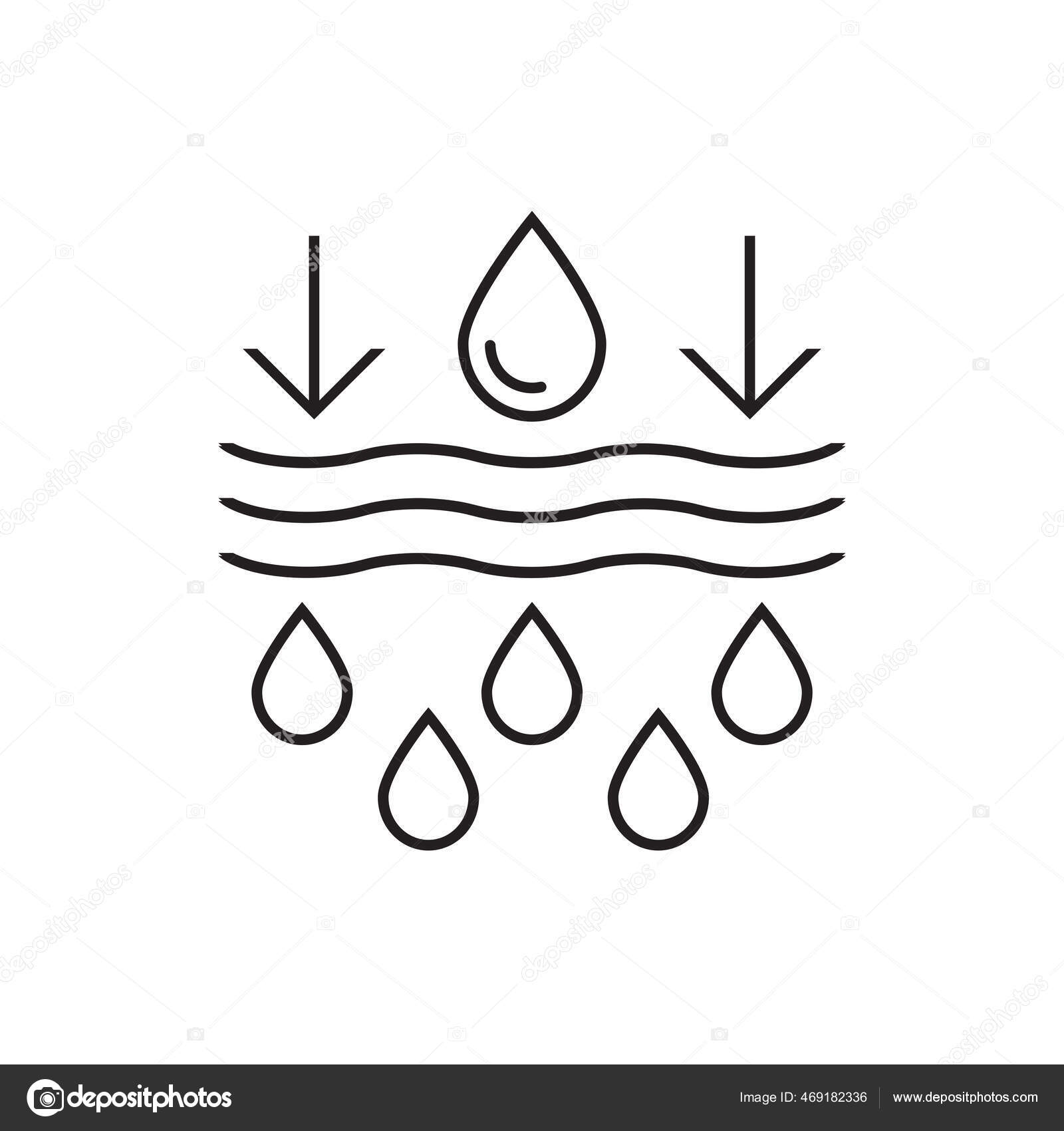 Absorption Absorb Soft Layers Drops Isolated White Sanitary Care Symbol ...