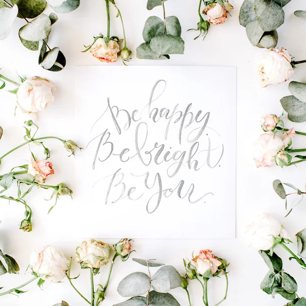 Calligraphy style on paper with pink roses Stock Photo by ...