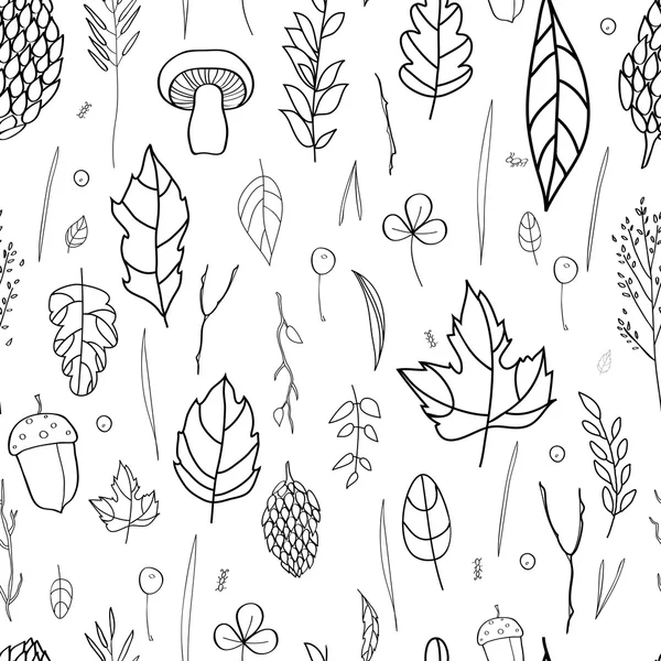 Seamless hand drawn trees pattern — Stock Vector © Marylia #152199278