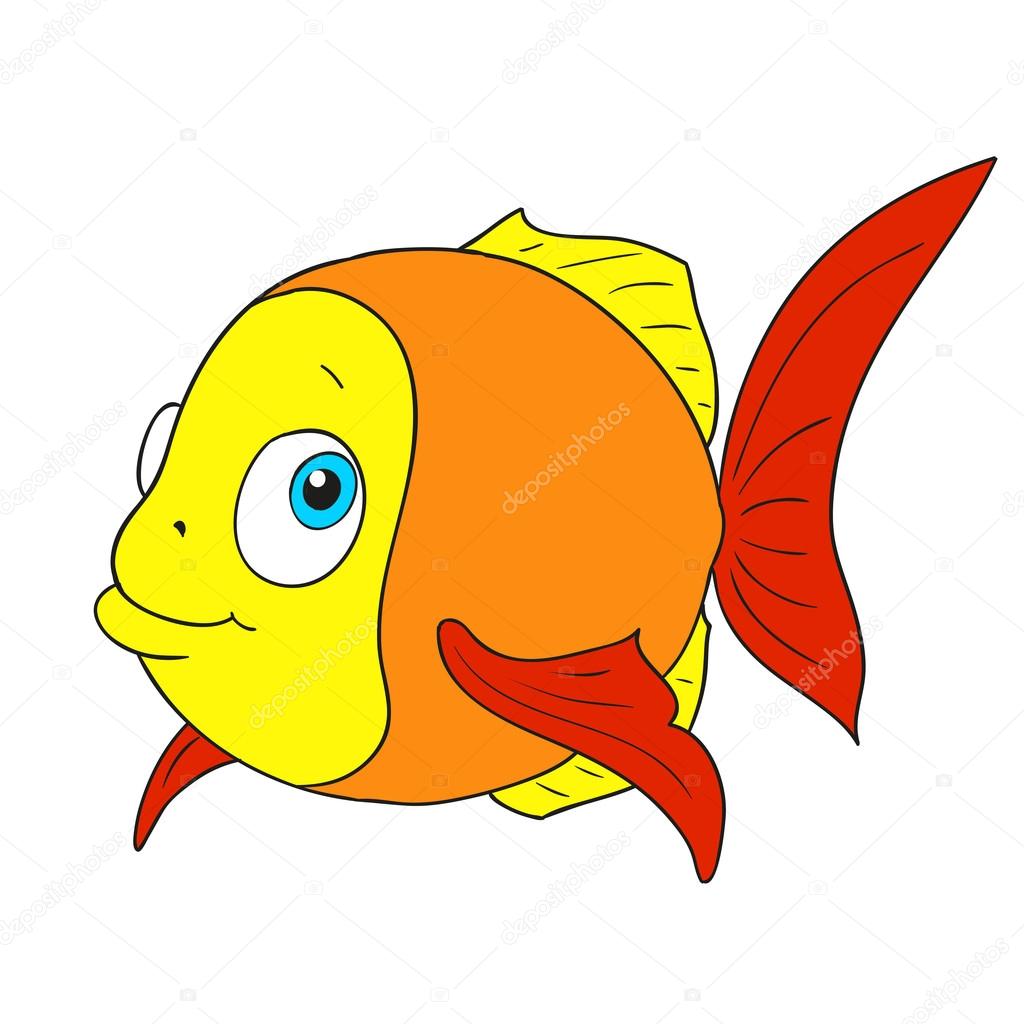 Kul fisk karaktär. Vektor tecknad fisk — Stock Vektor © hibou-sun ...
