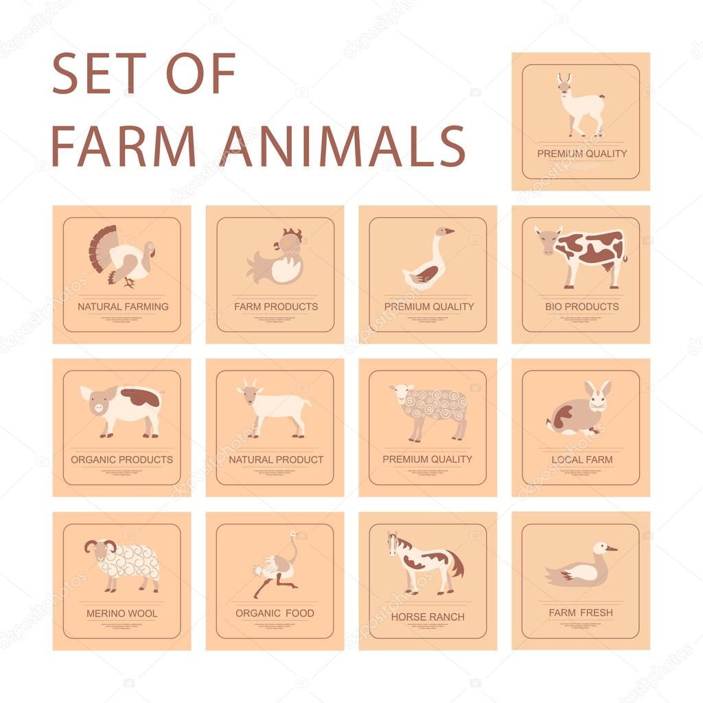 Farm animals icon set. Stock Vector by ©tatianastulbo.gmail.com 115492226