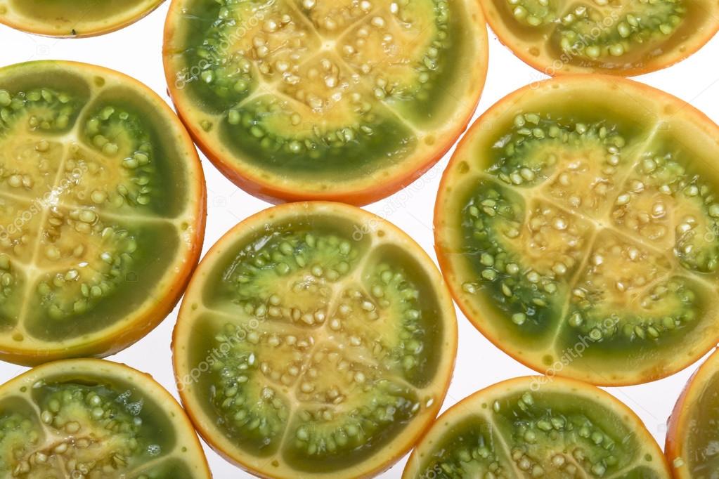 Exotic tropical fruit called lulo (Solanum quitoense) — Stock Photo ...