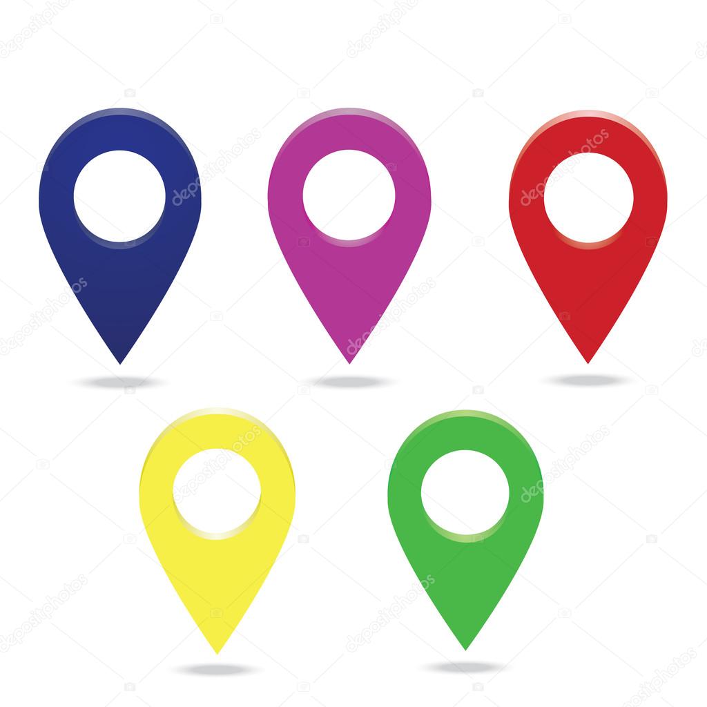 Map points set Stock Vector by ©olga.ossenina.gmail.com 103605444